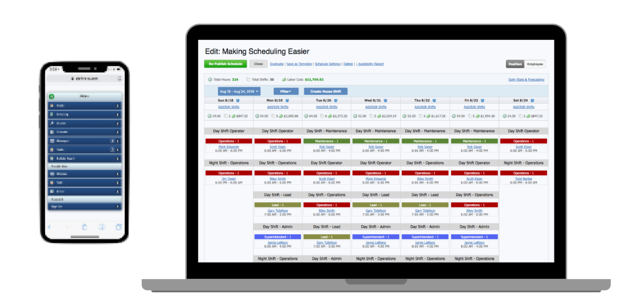 ShiftForce | ShiftNote Manager Logbook and Employee Scheduling App