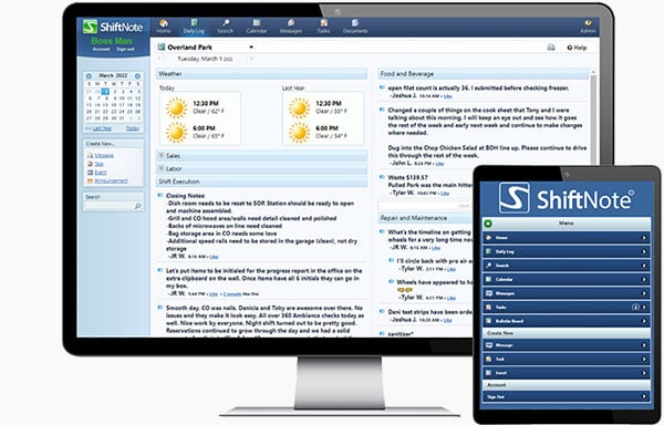 ShiftForce | ShiftNote Logbooks and Scheduling
